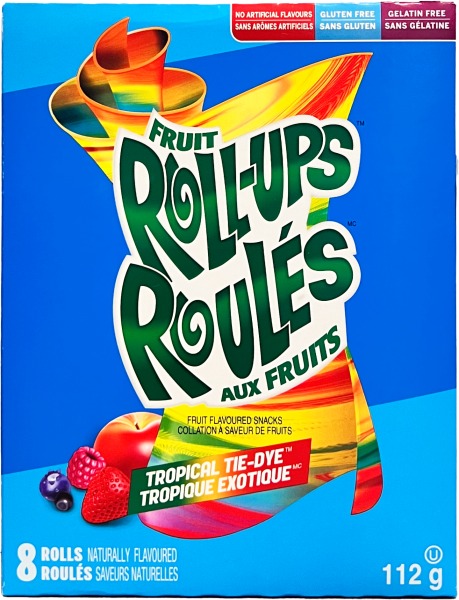 Betty Crocker Fruit Roll Ups Tropical tie-dye 112g, 6,00