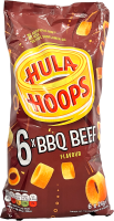 Hula Hoops BBQ Beef 6x 24g, 3,20
