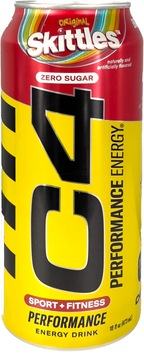 C4 Skittles Energy Drink 473ml – Fruchtiger Energy-Boost ohne Zucker ...