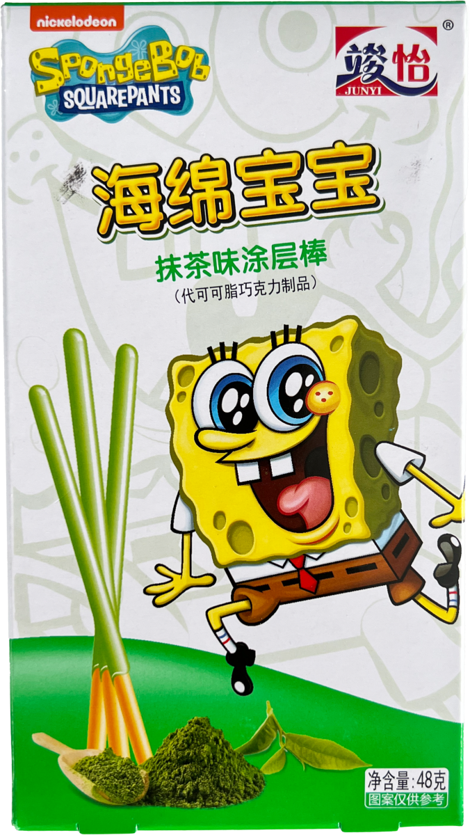SpongeBob Coated Sticks Matcha 48g, 2,00